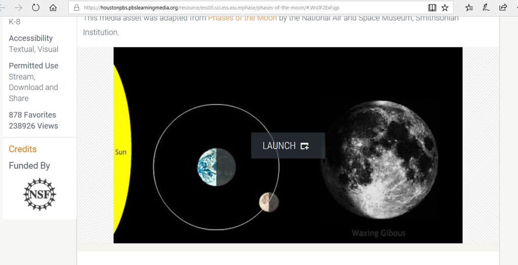 Phases Of The Moon | Create WebQuest